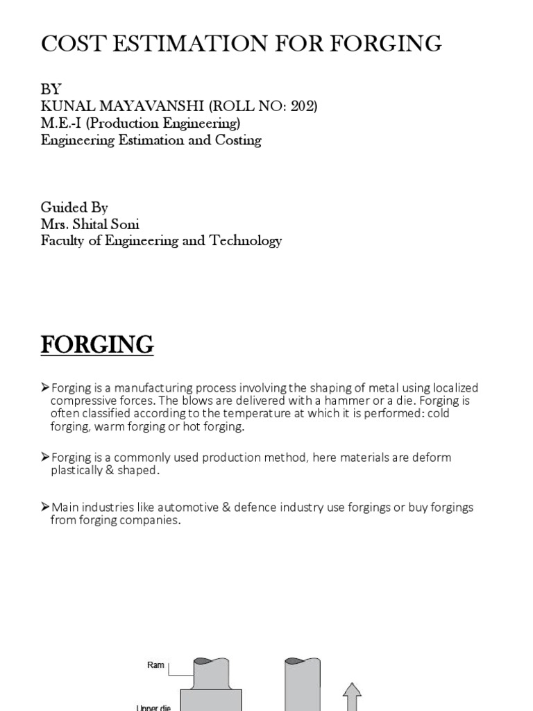 Forging Cost Estimation Guide | PDF | Forging | Business Process