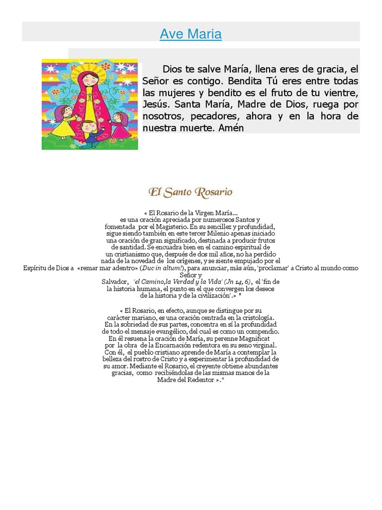 Ave Maria | PDF | Confirmación | Bautismo