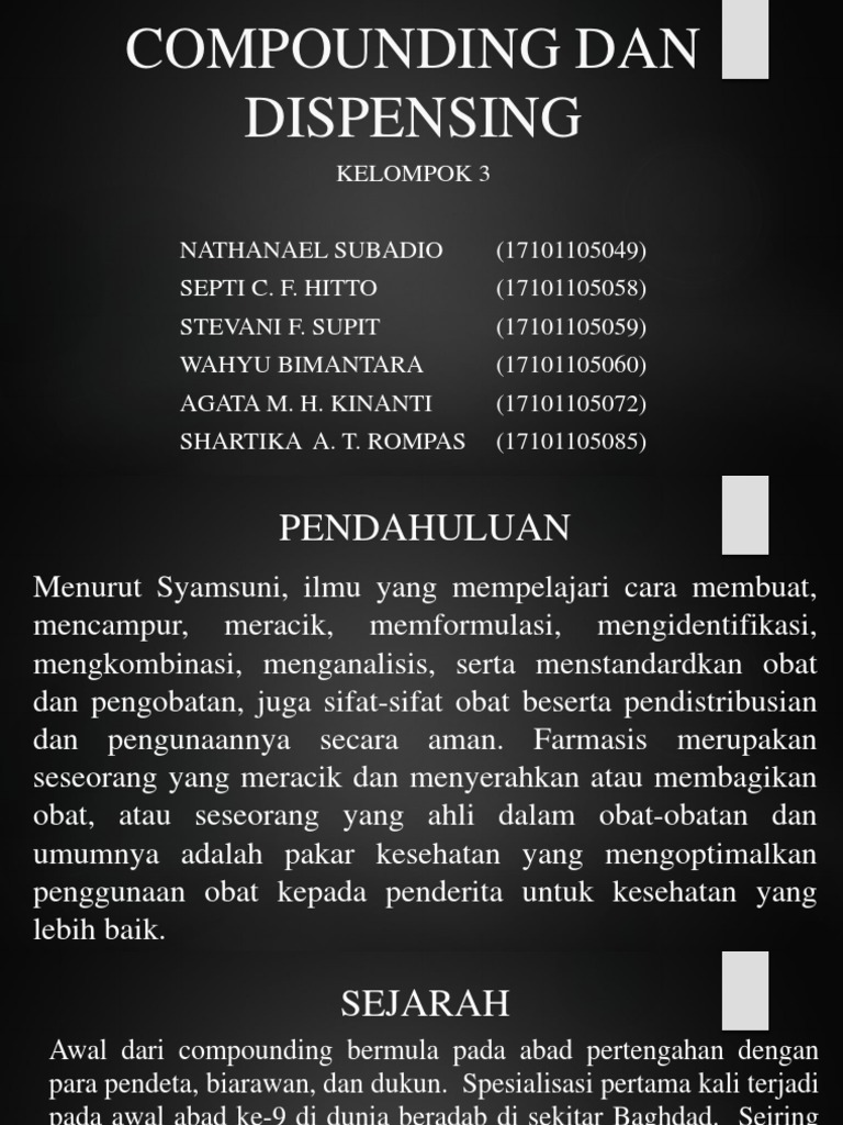 Compounding Dan Dispensing | PDF