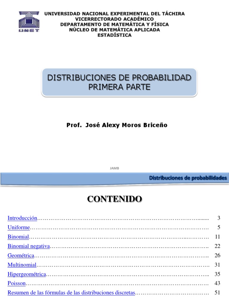 Distribuciones de Probabilidad | PDF | Distribución de probabilidad | Variable aleatoria