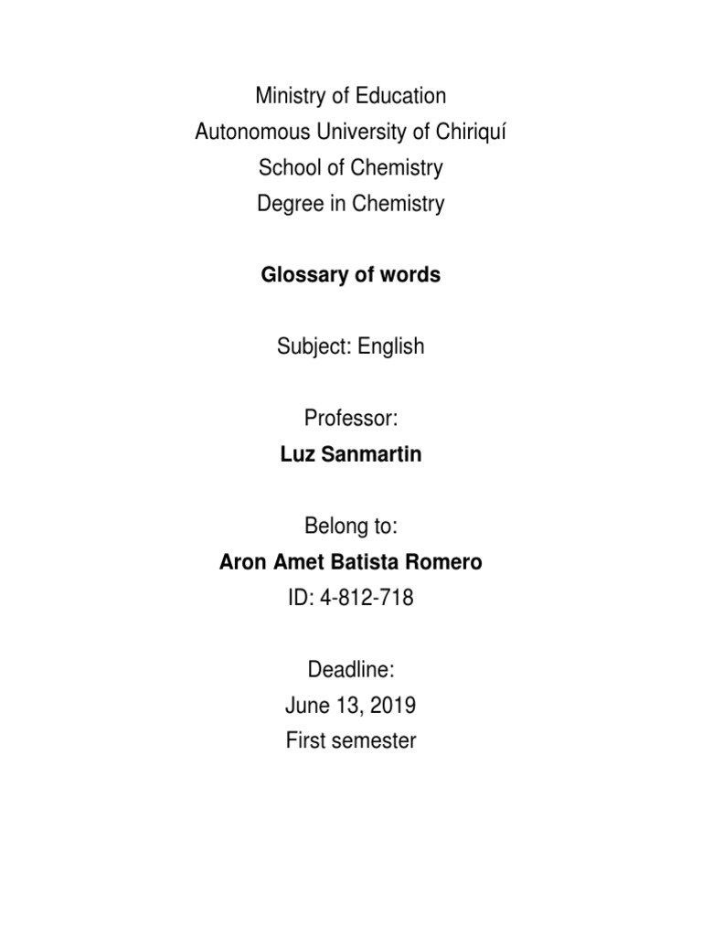 Ingles Cuadros Vocabulary | PDF | Chemical Substances | Matter