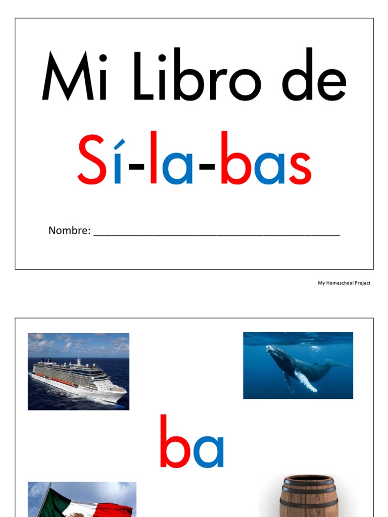 MI Libro de Sílabas - My Homeschool Project PDF | PDF