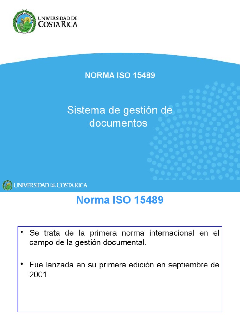 Iso 15489 | PDF | Análisis FODA | Archivo de computadora
