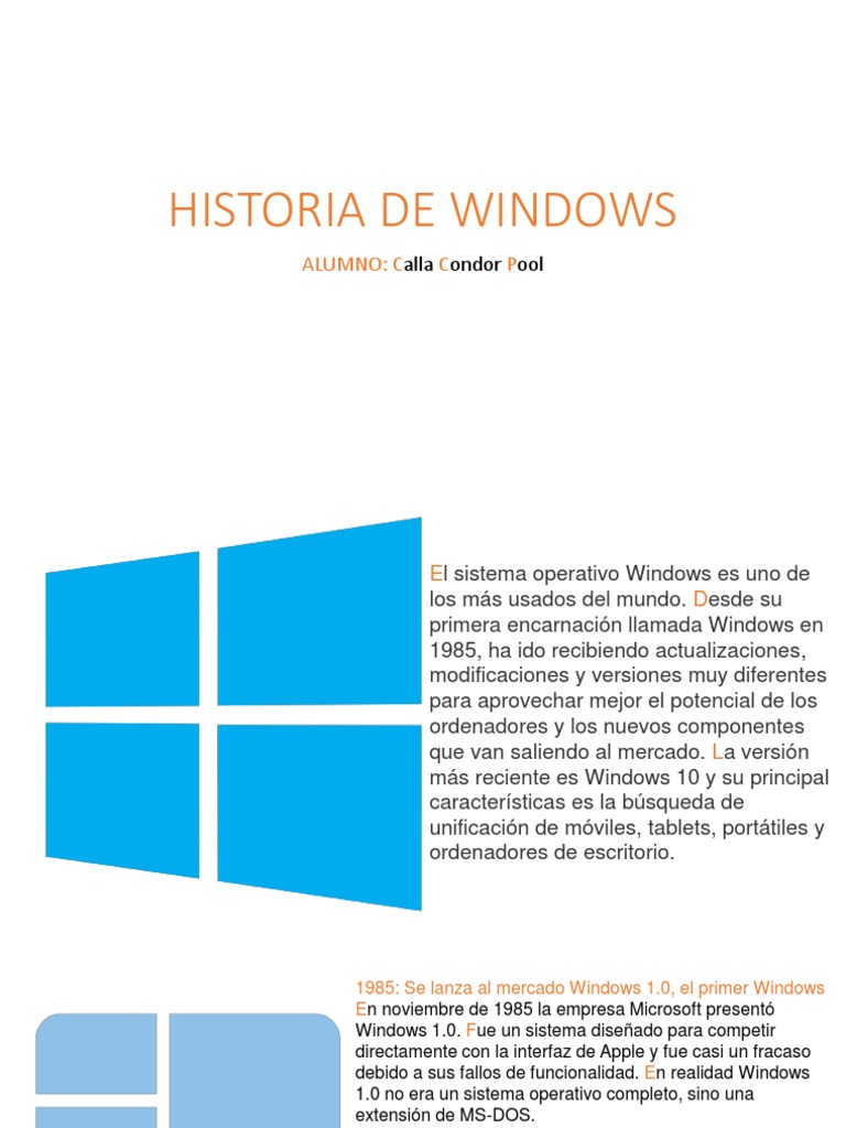 Historia de Windows 1 | PDF | Microsoft Windows | Microsoft