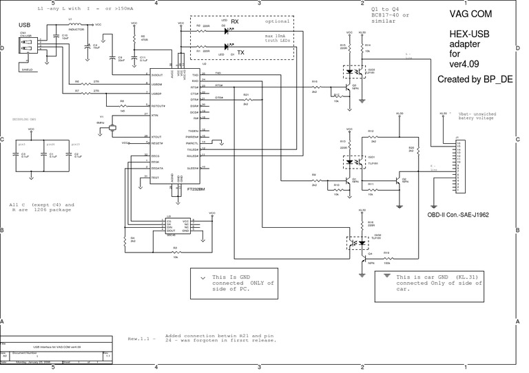 Interface For VAG COM 409 Rew.1.1 | PDF