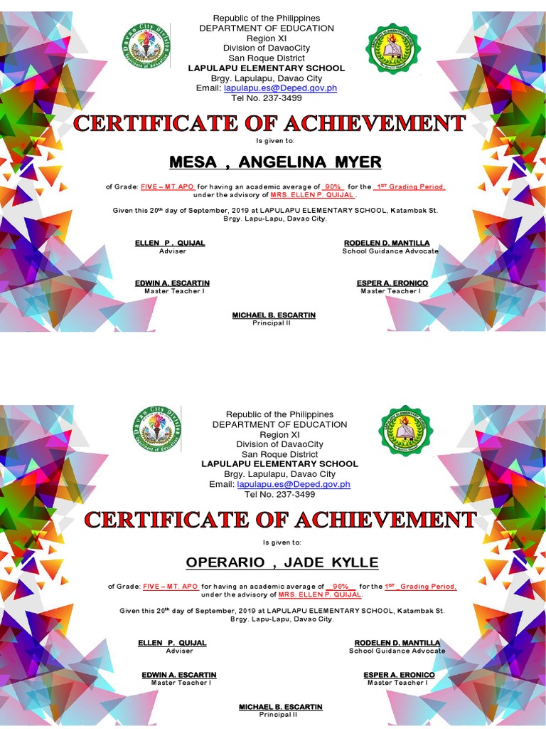 Mesa, Angelina Myer: Operario, Jade Kylle | PDF | Philippines