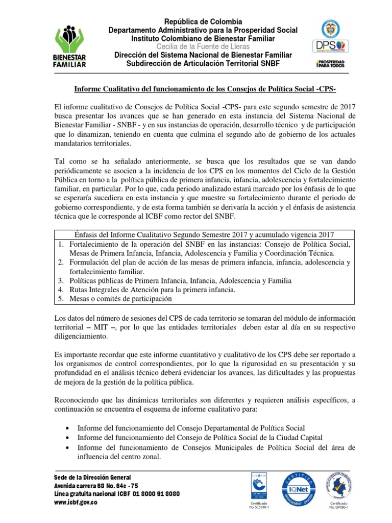 Informe Cualitativo Cps Regional Cesar | PDF | Colombia | Planificación