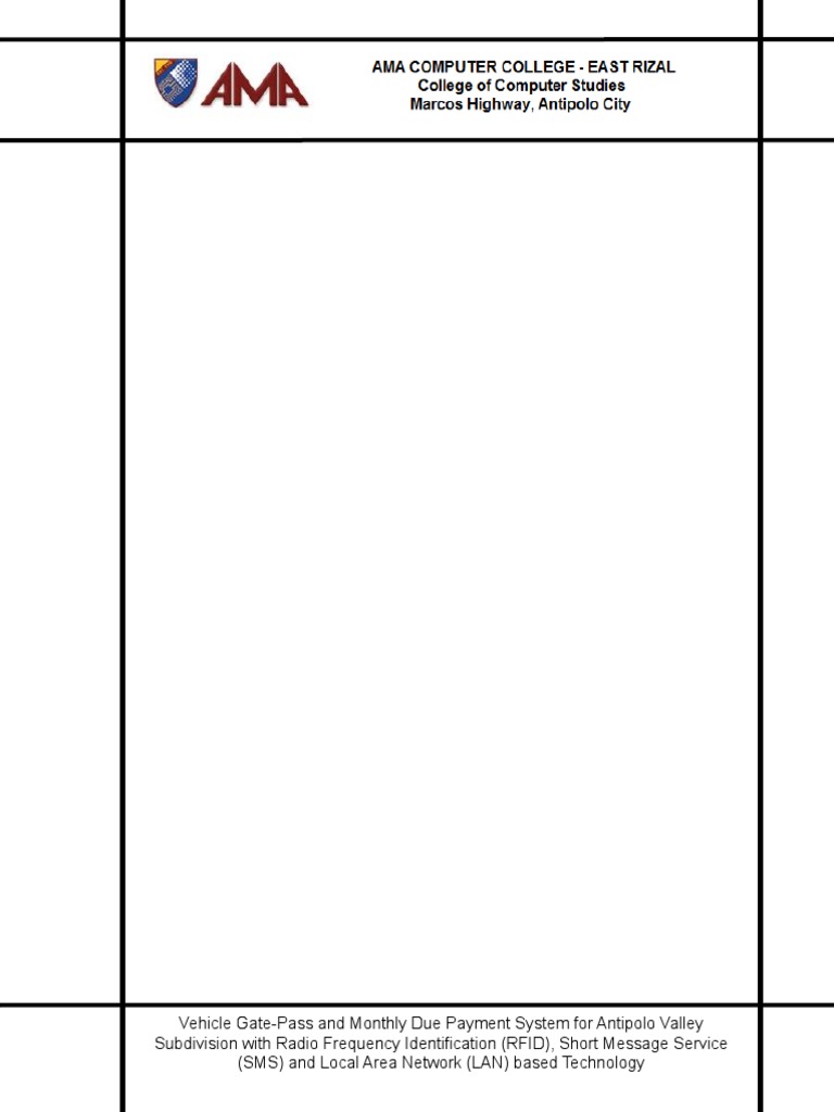 Vehicle Gate-Pass and Payment System for Antipolo Subdivision | PDF