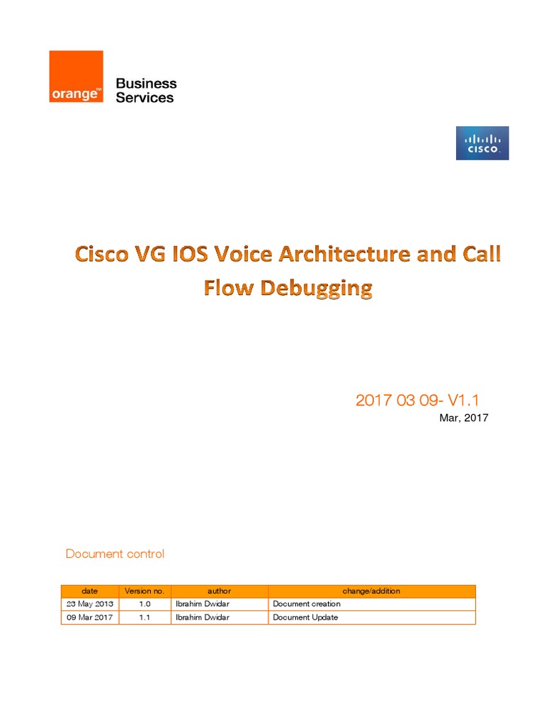 Cisco VG IOS Voice Architecture and Call Flow Debugging v1.1 PDF | PDF | Voice Over Ip | Session ...