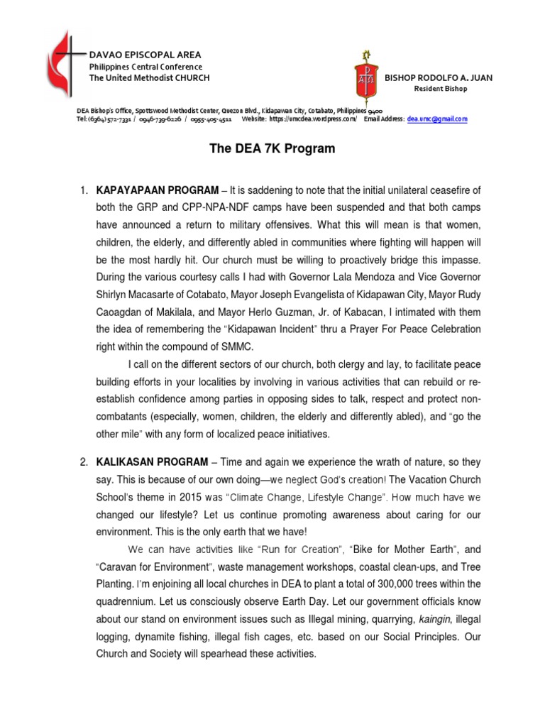 7K Concept | PDF | Methodism | Bishop