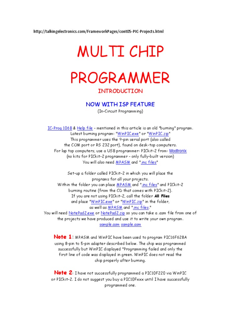 Multi Chip Programmer | PDF | Microsoft Windows | Transistor