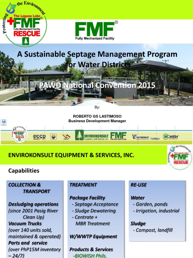 A Sustainable Septage Management Program For Water Districts | PDF ...