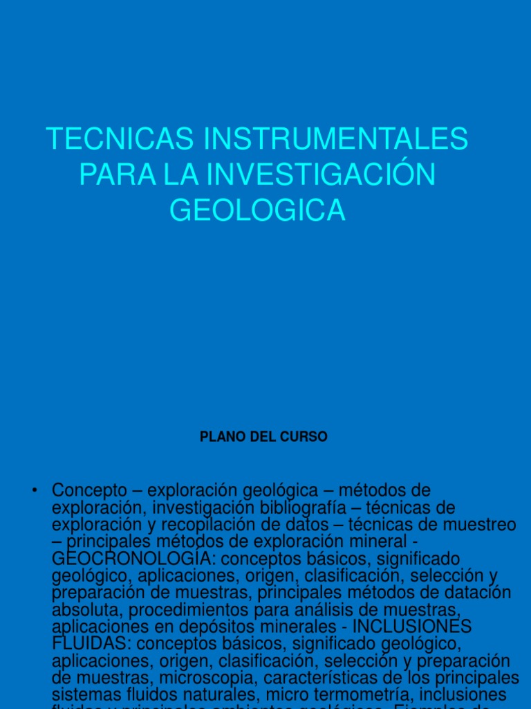 Tecnicas Instrumentales en Geologia | PDF | Mapa | Terreno
