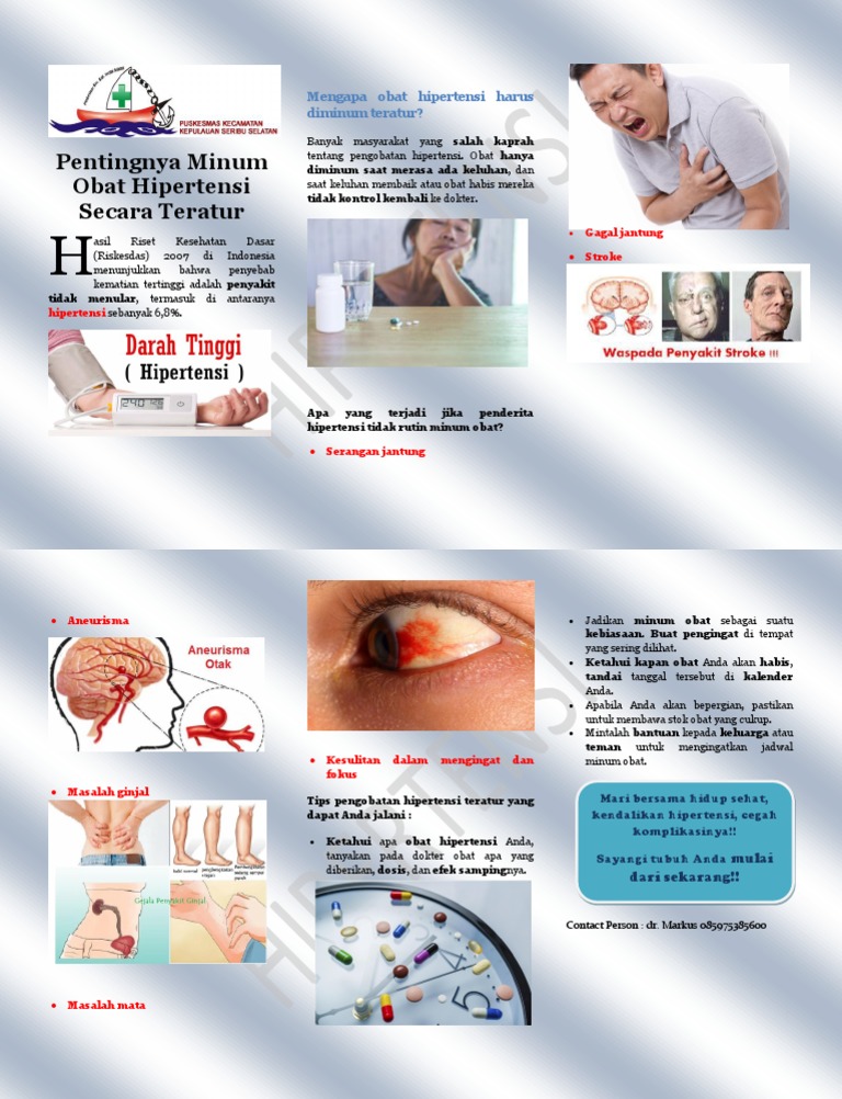 Pentingnya Minum Obat Hipertensi Secara Teratur | PDF