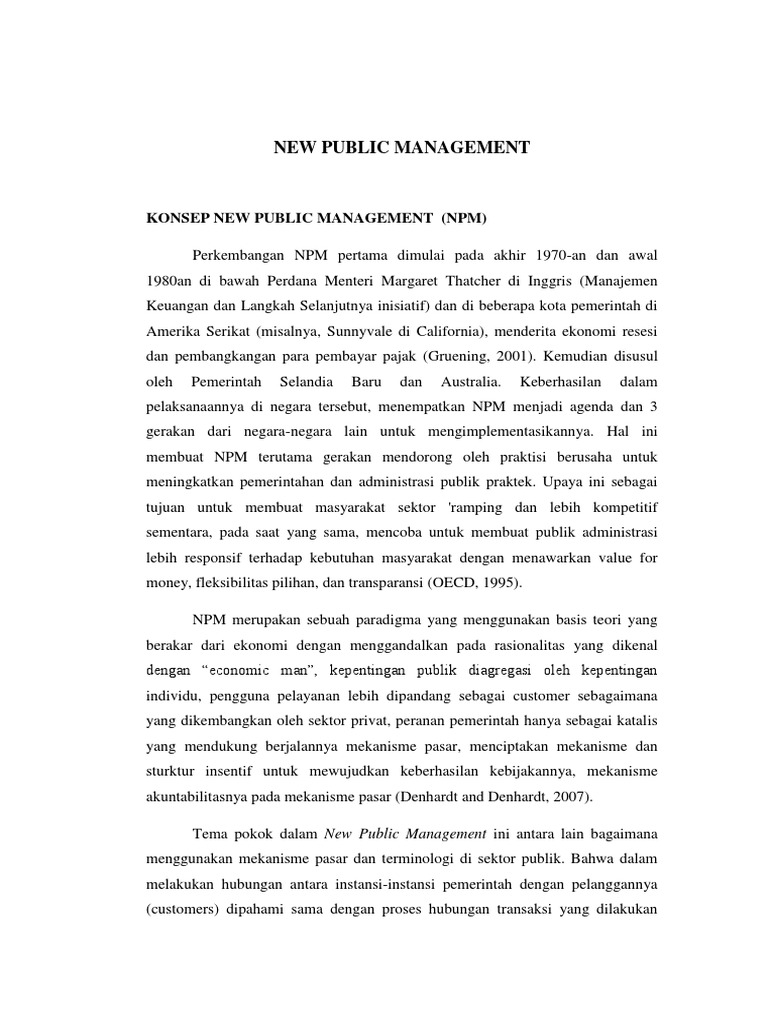 New Public Management | PDF