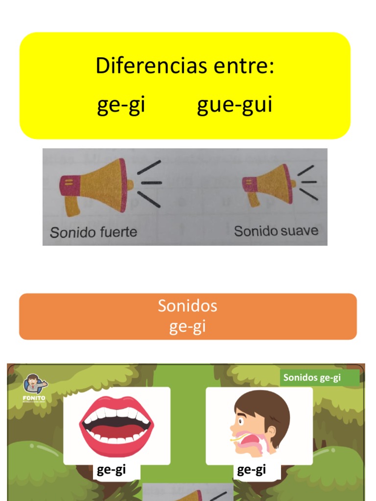 Diferencias entre ge, gi, gue y gui | PDF | Artes del Lenguaje y ...