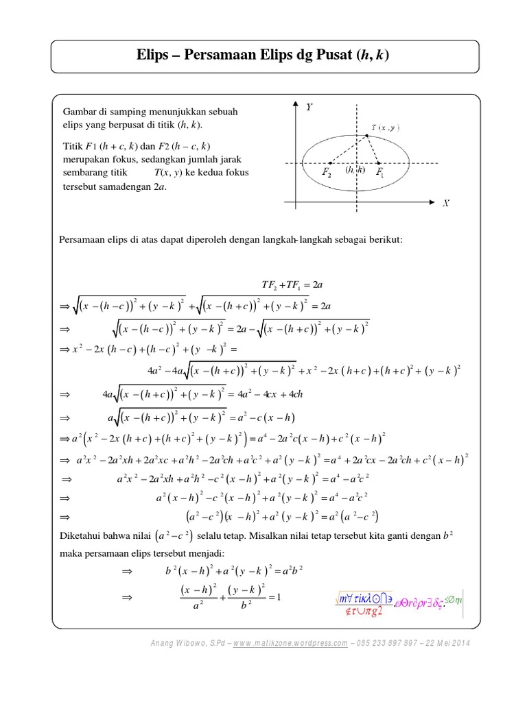 Elips Persamaan Elips DG Pusat H K | PDF