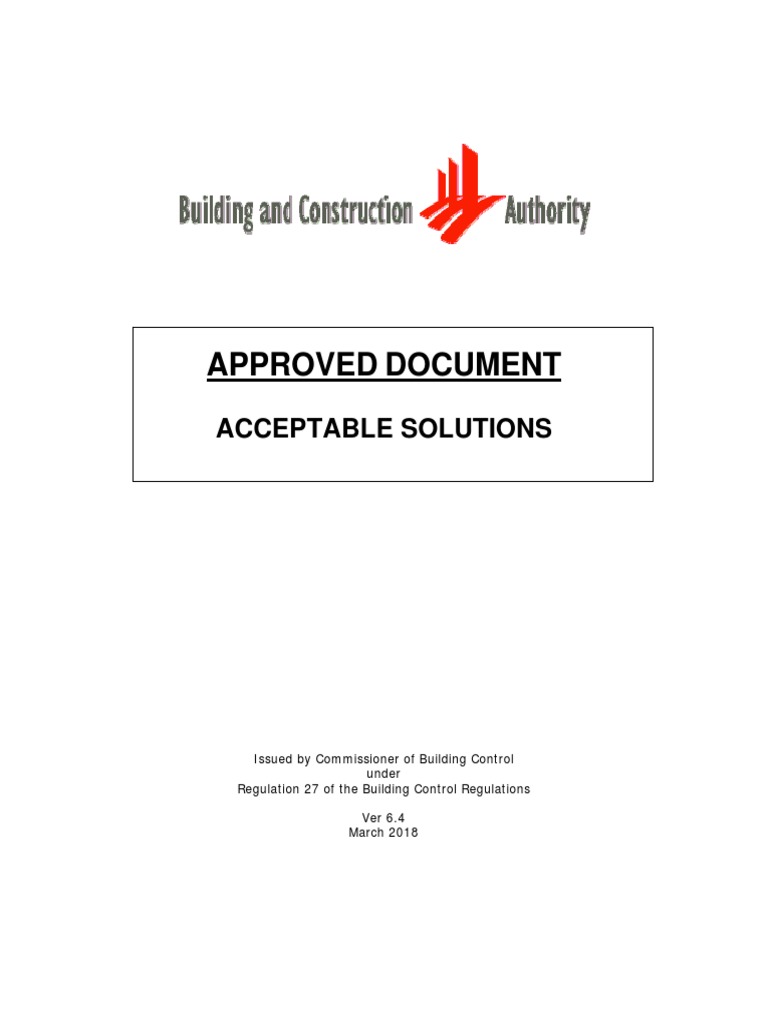 Approved Document: Acceptable Solutions | PDF | Stairs | Structural Load