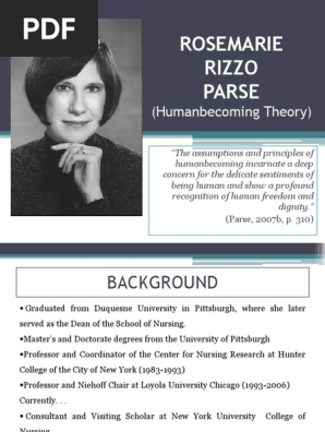Rosemarie Rizzo Parse Parse's Man Living Health Theory | PDF