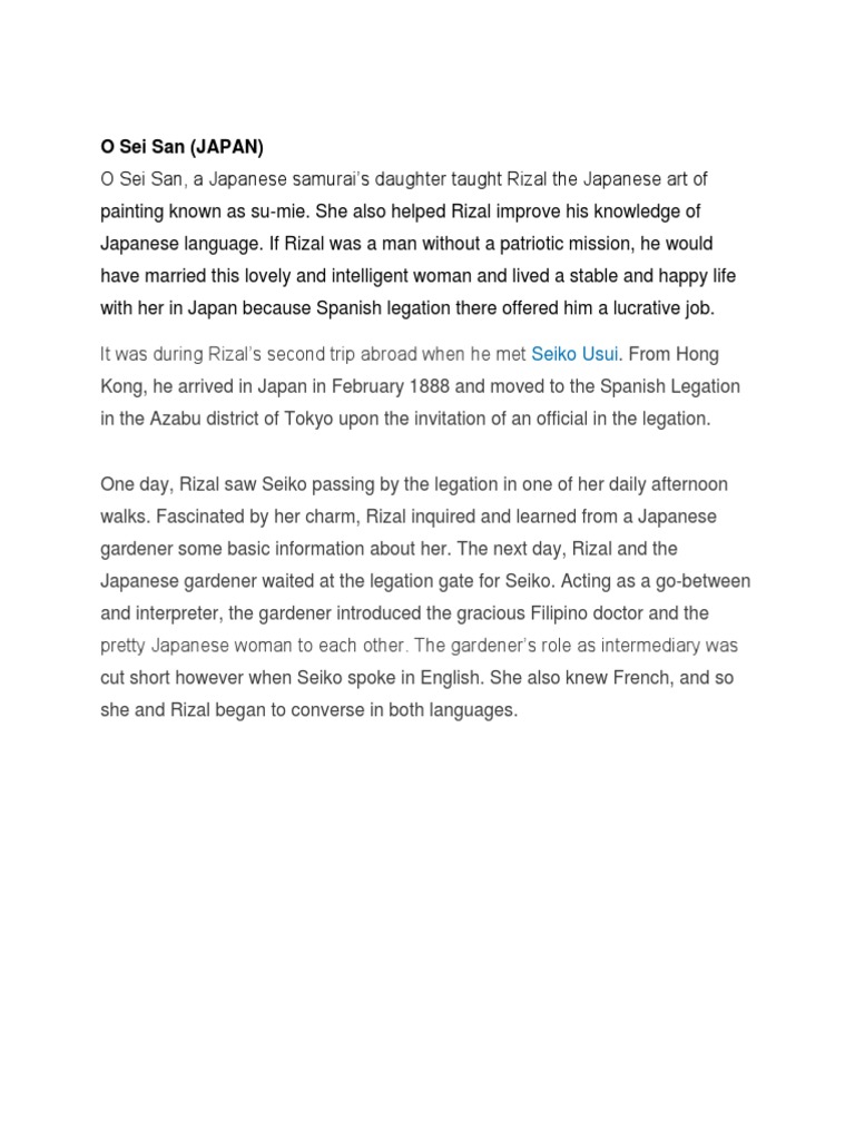 O Sei San (JAPAN) : Seiko Usui | PDF | Japan