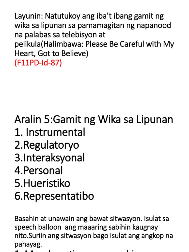 Komunikasyon-Layunin 11 | PDF