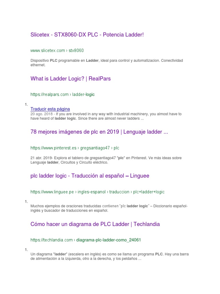 Aprende sobre programación PLC con lenguaje Ladder | PDF | Controlador ...
