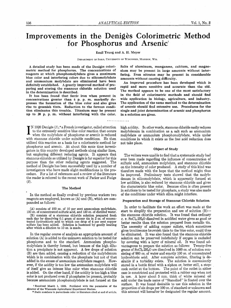 Enhanced Colorimetric Method for Phosphorus | PDF | Phosphorus ...