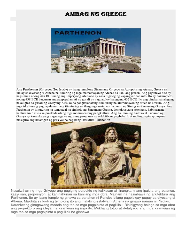 Ambag NG Greece | PDF