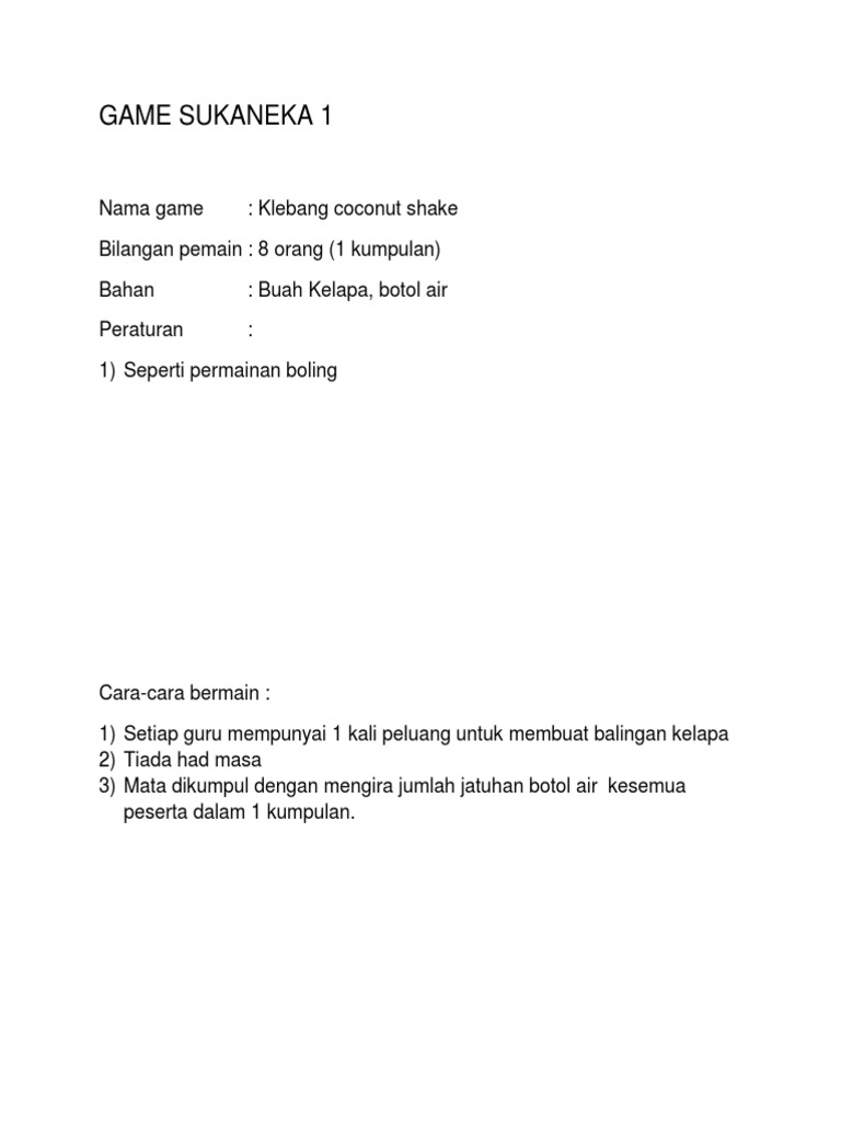 Details Game Sukaneka | PDF