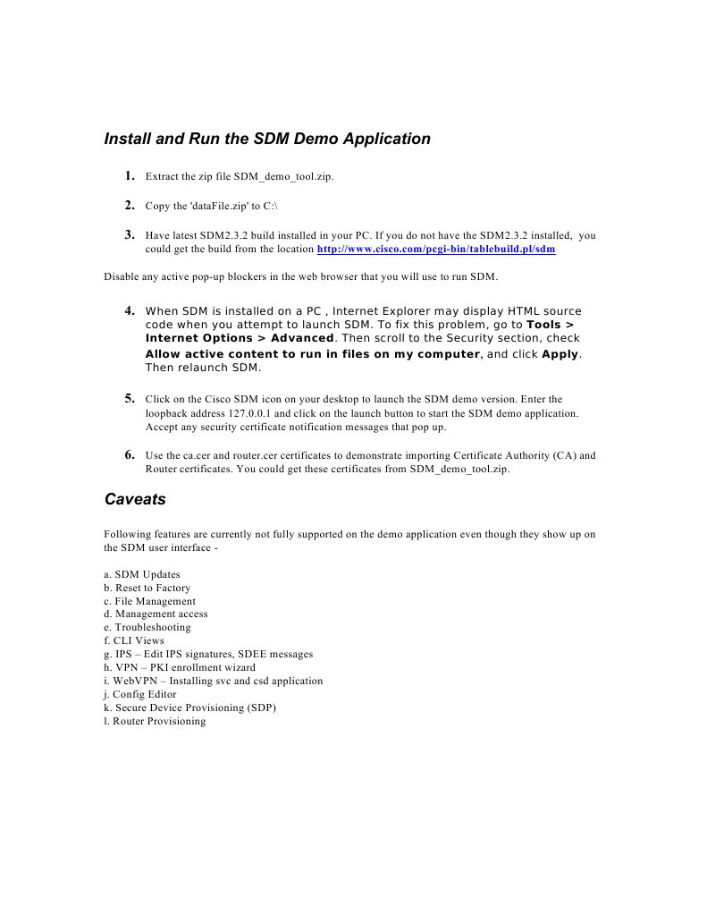Install and Run The SDM Demo Application | PDF