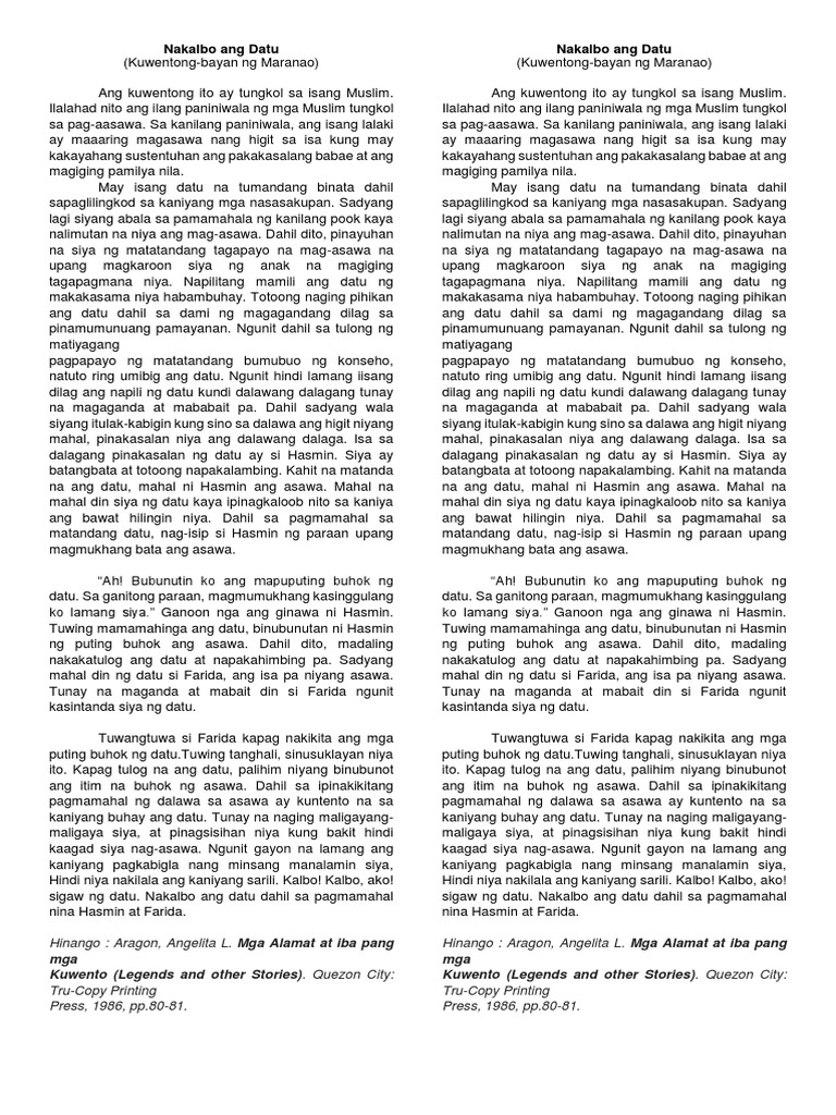 Module Nakalbo Ang Datu | PDF