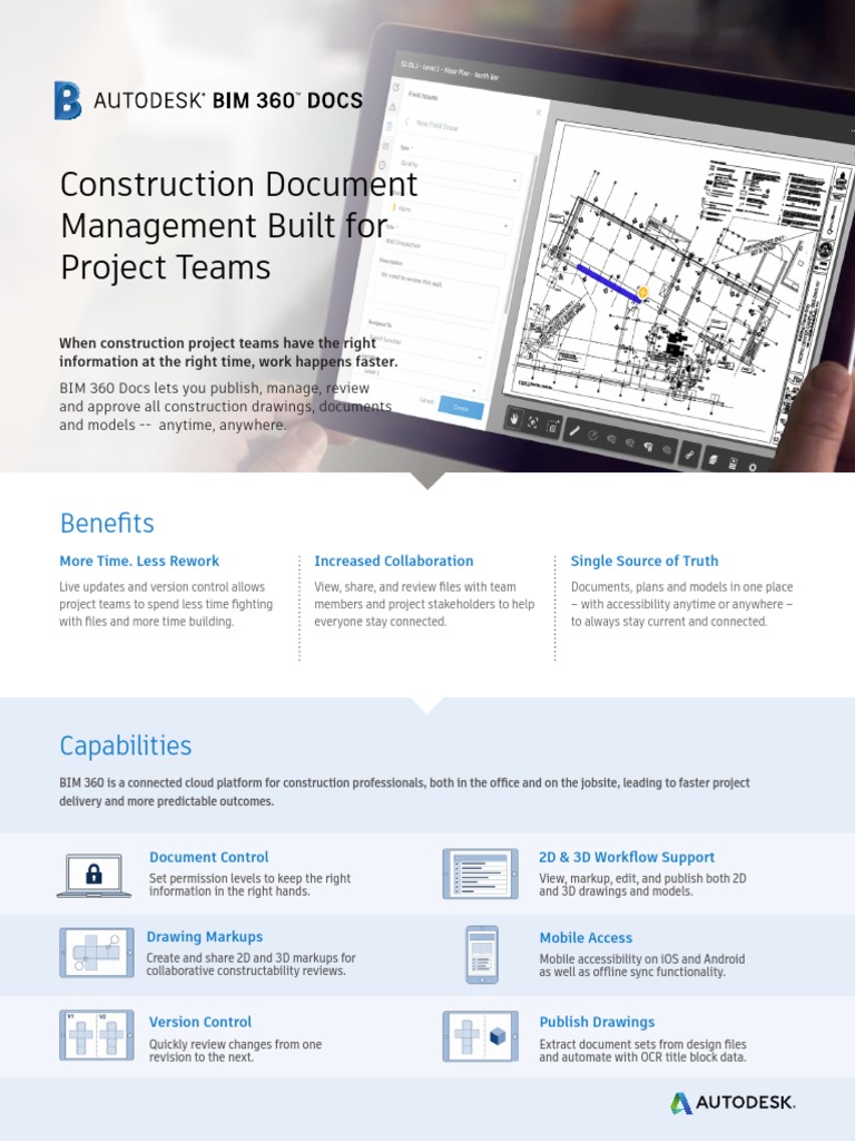 BIM 360 Docs Brochure | PDF | Building Information Modeling | Version ...