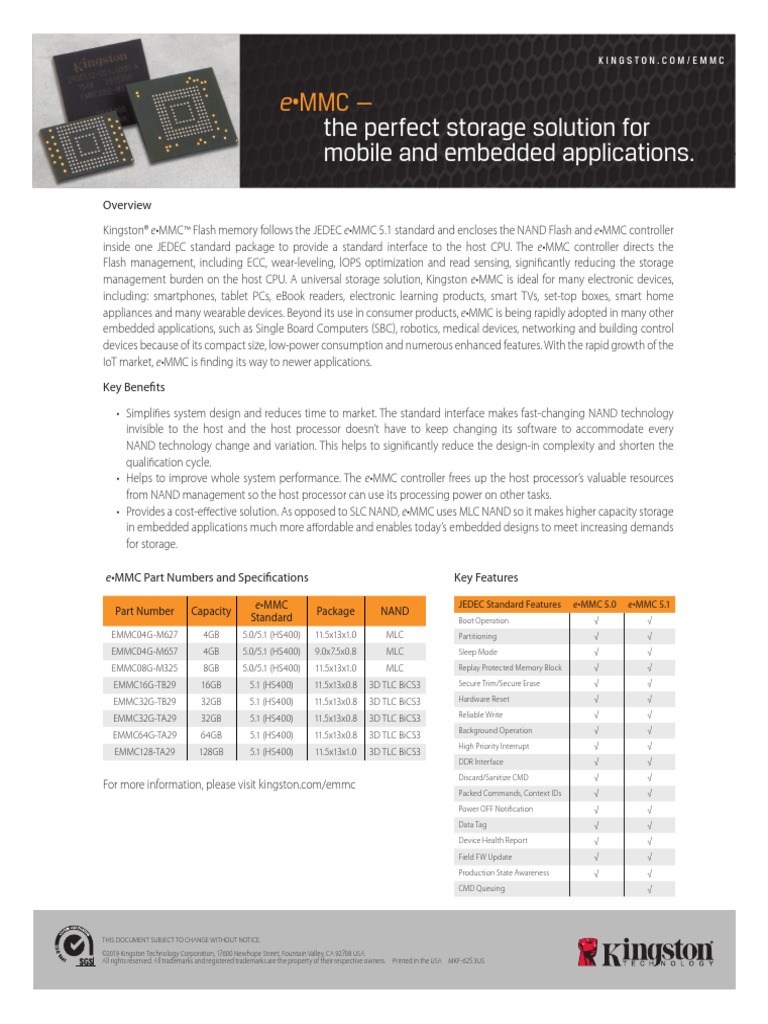 Emmc Pinout | PDF | Flash Memory | Embedded System