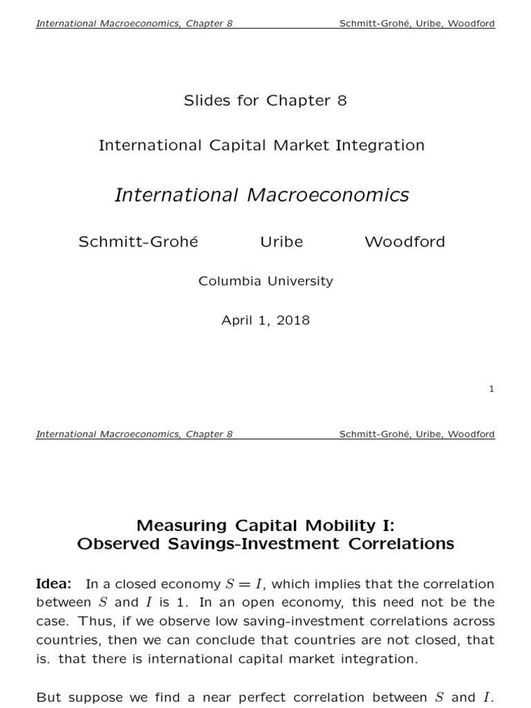 Slides Chapter8 Capital Mobility | PDF | Purchasing Power Parity | Real ...