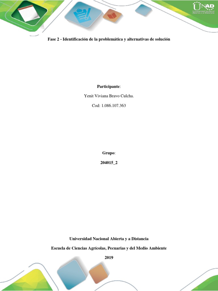Fase 2 - Identificación de La Problemática y Alternativas de Solución (Plantilla para La ...