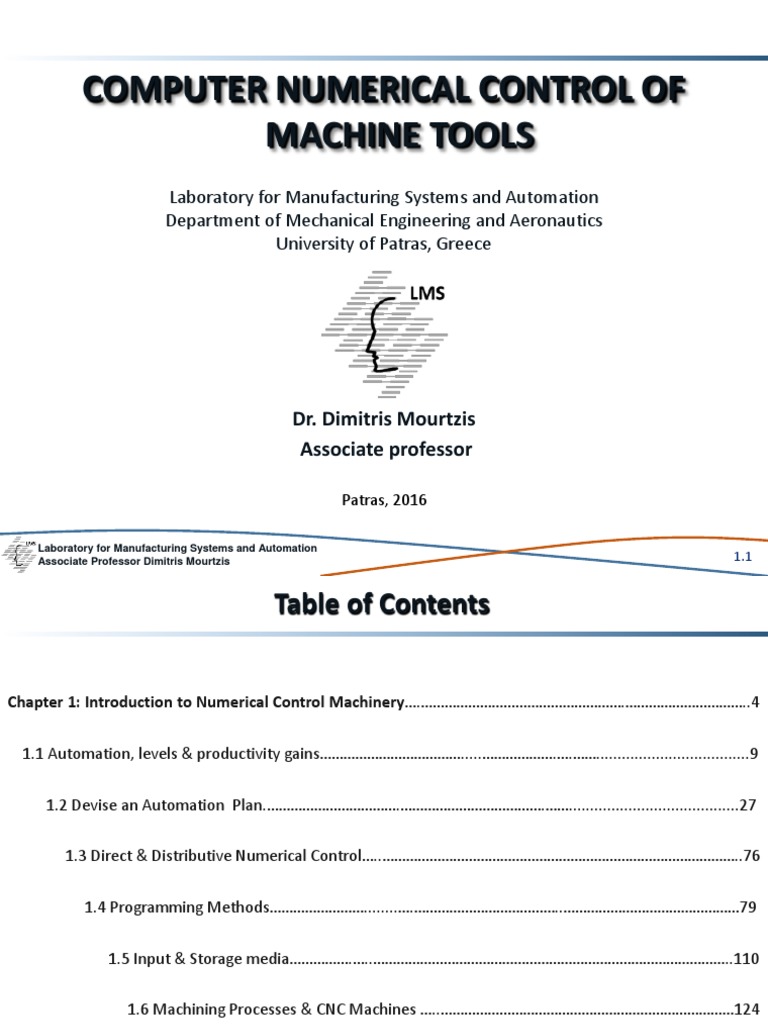 Computer Numerical Control of Machine Tools | PDF | Numerical Control ...