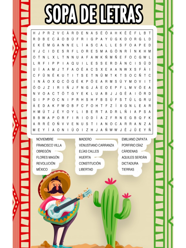 Sopa de Letras MEXICANA | PDF