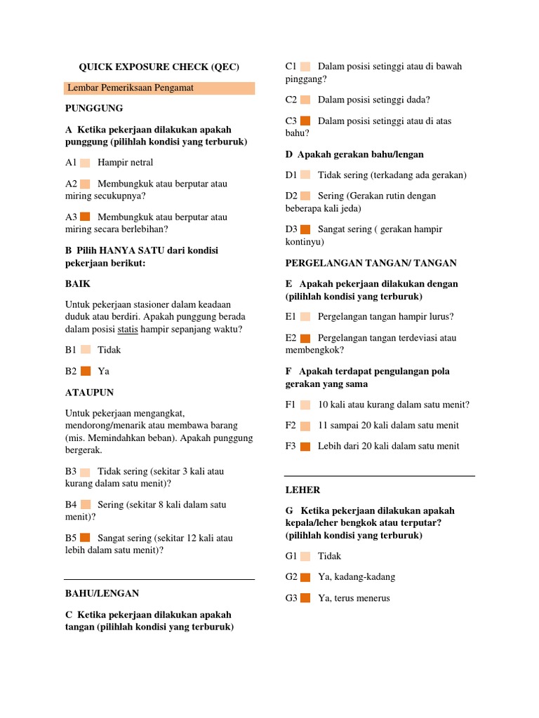 Quick Exposure Check | PDF