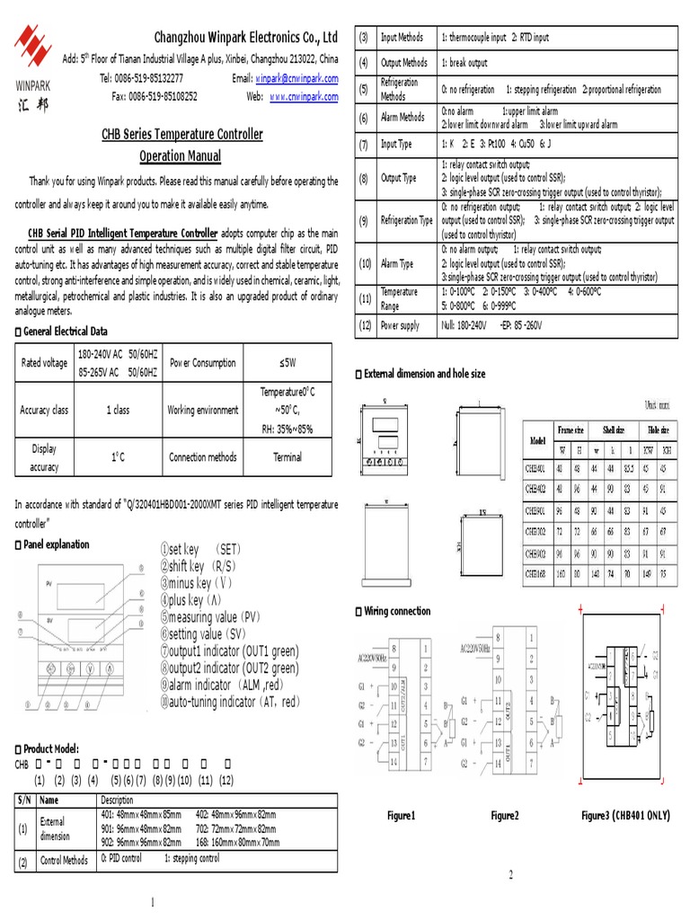 CHB V1.14 Operation Manual | PDF | Control Theory | Parameter (Computer Programming)