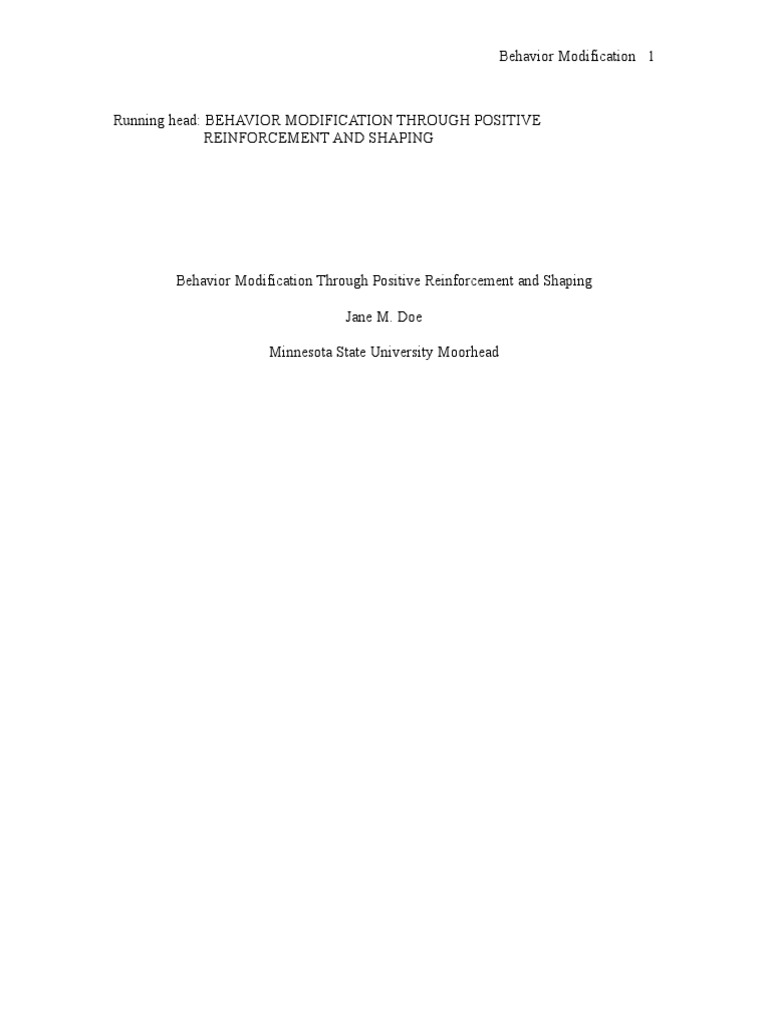 Sample Theory Paper | PDF | Reinforcement | Behavior Modification