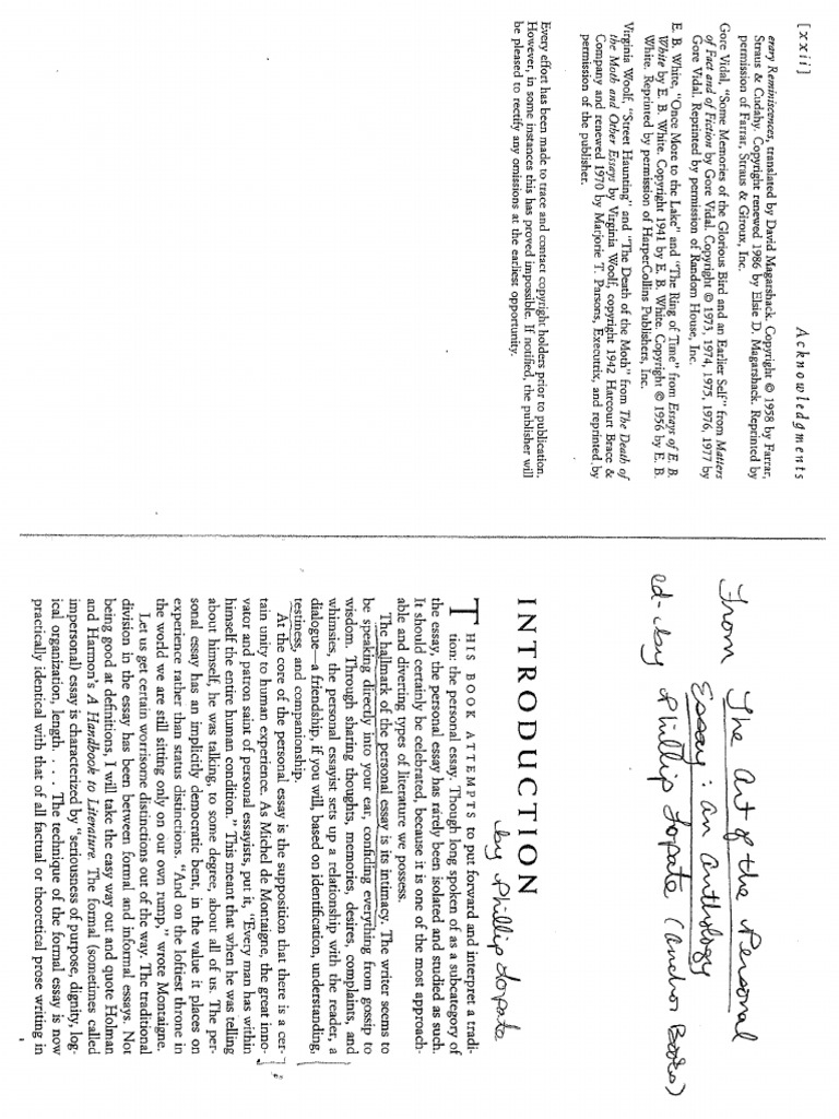 The Art of Personal Essay | PDF