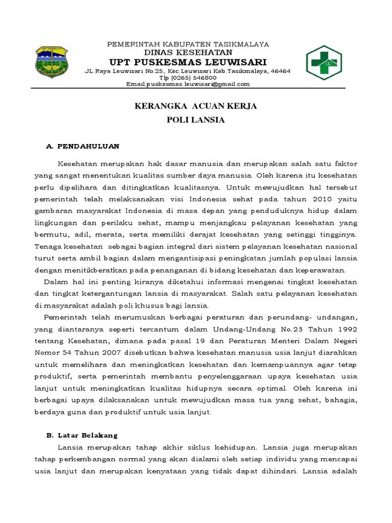 KAK Poli Lansia | PDF