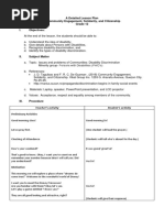 A Detailed Lesson Plan in Community Engagement, Solidarity and ...