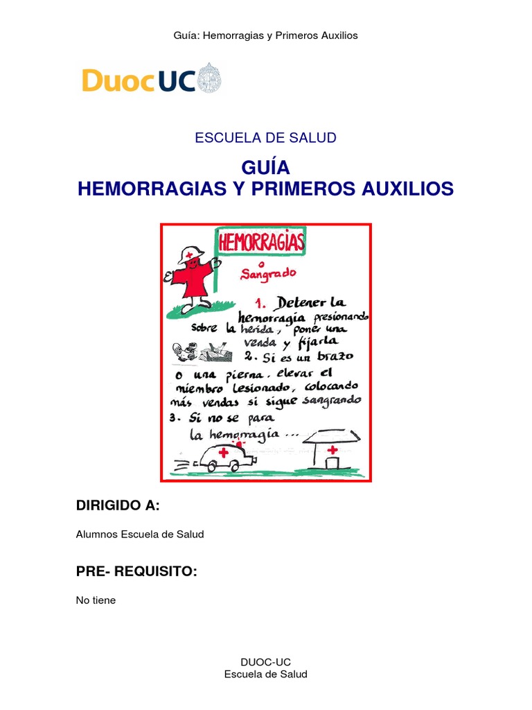 Primeros Auxilios Sangrado Arterial