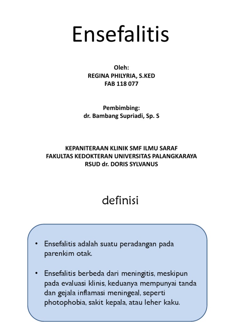 Trias Ensefalitis dan Manifestasinya | PDF