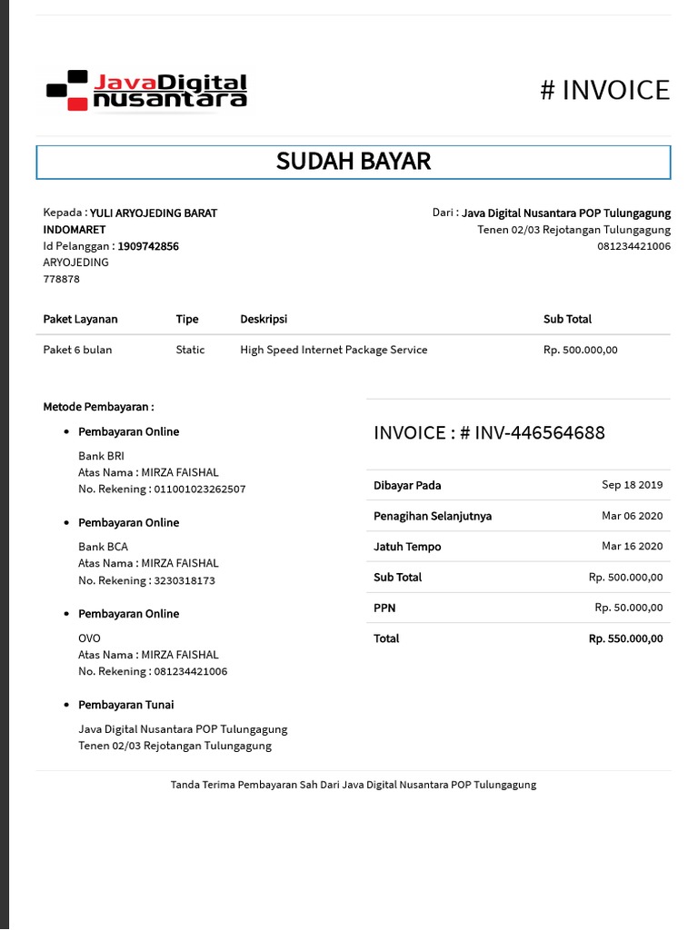 Contoh Invoice | PDF