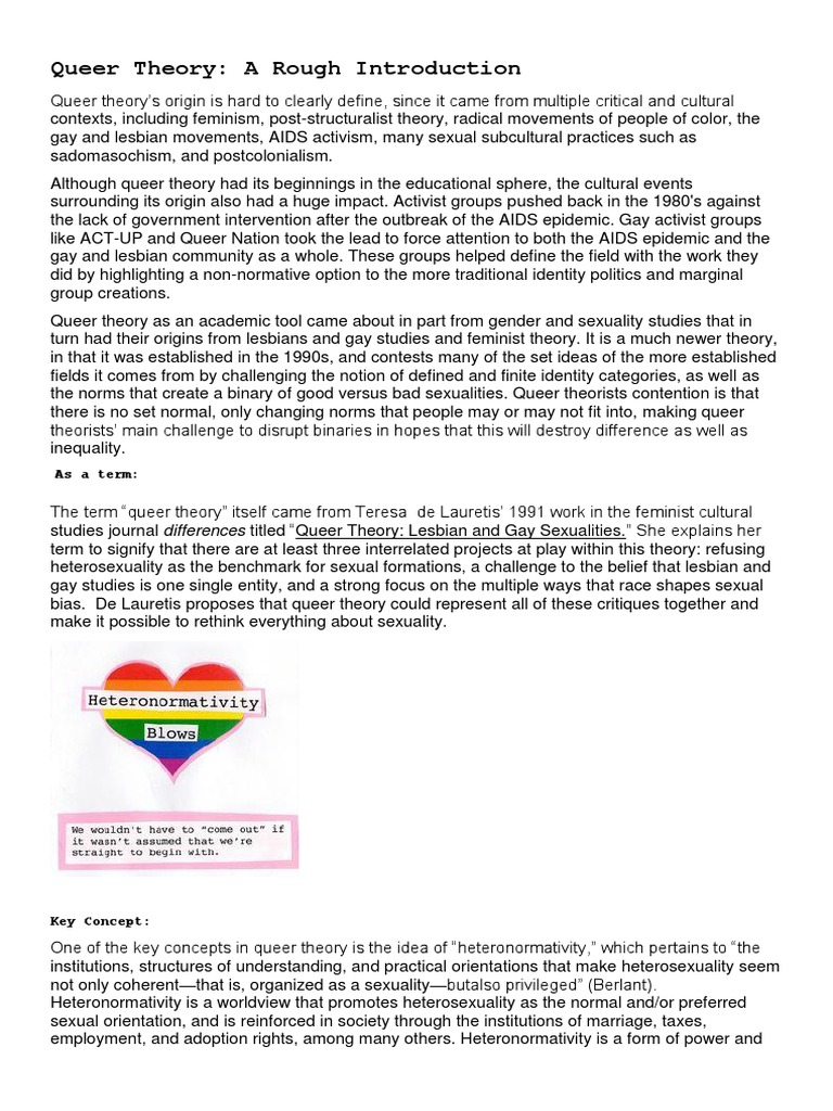 Queer Theory: A Rough Introduction: Differences | PDF | Queer Theory ...
