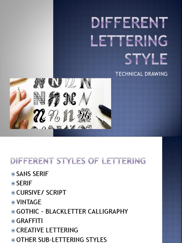 Technical Drawing Font Styles | PDF