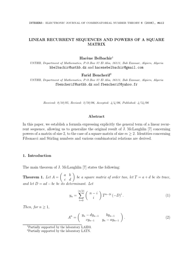Electronic Journal of Combinatorial Number Theory | PDF | Summation ...