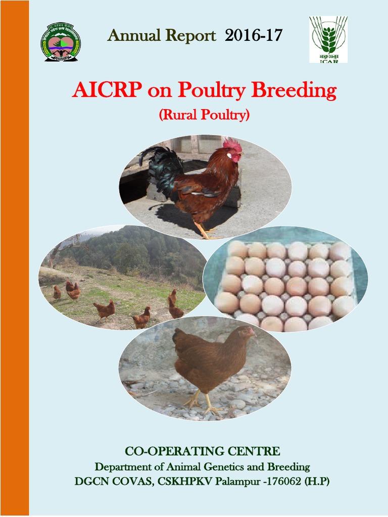 AR 2016 17 (AICRPonPoultryBreeding) | PDF | Chicken | Poultry Farming